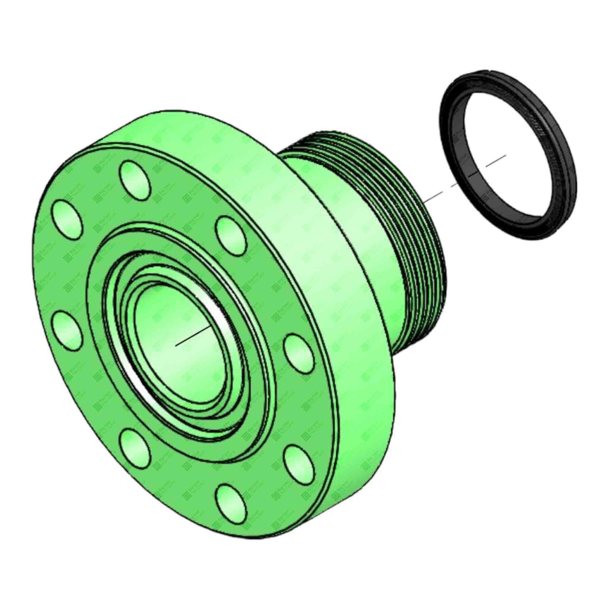 Flange Adapter 4-1/16" 10K X 4" Fig 1502 Female DET Integral 10,000 Ps ...